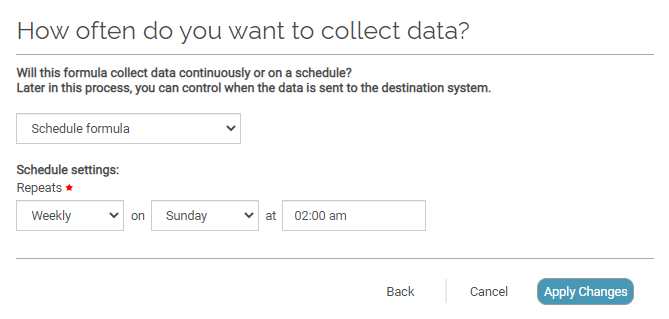 How to Schedule or Continuously Collect Data