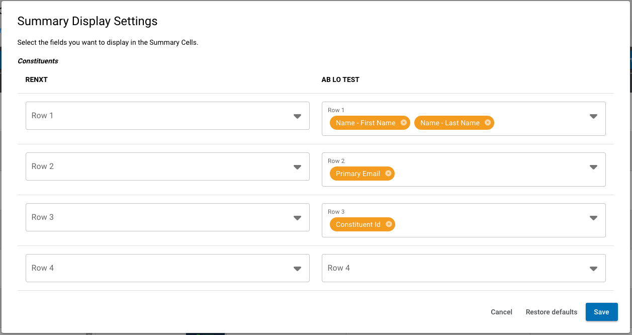 How to Edit Summary Display Fields in a Bucket